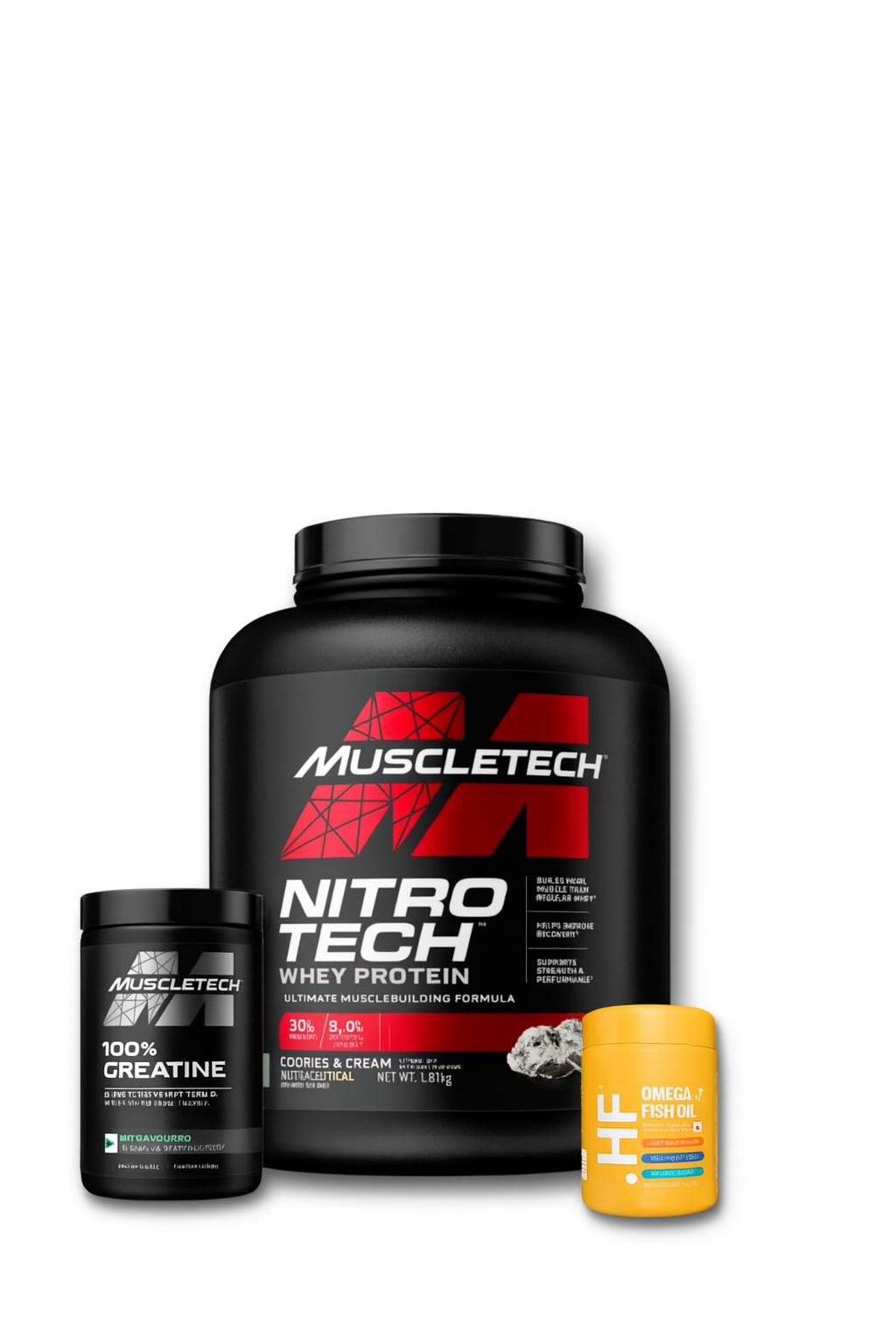 MUSCLETECH WHEY PROTEIN-2KG|MUSCLETECH CREATINE-250G|HEALTHFARM FISH O ...